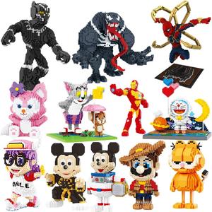 Jual Disney Stitch Story Blocks Mickey Mouse Blocks Spider-Man Cartoon ...