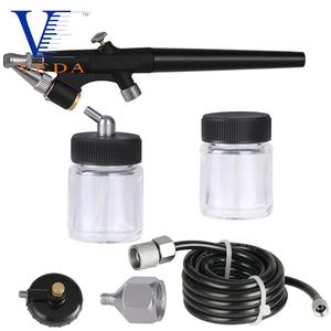 Jual 0.8mm Nozzle Airbrush Set 22cc Single-Action External Mix Siphon ...