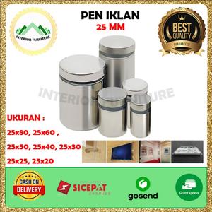 Jual Pen Baut Iklan Kaca Akrilik/Sign Board Diameter 25mm - 25 x 80 ...