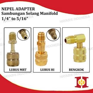 Jual Nepel Adaptor Converter Selang Freon R410 R32 Dari R22 Premium ...