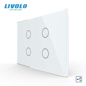 Jual LIVOLO US Standard 4Gang Touch Screen Wall Light Switch2Ways Cross ...