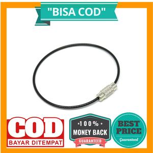 Jual Tali Besi Carabiner Metal Stainless Steel Wire Rope Keys Hanging ...