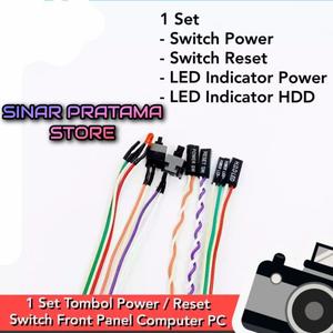 Jual kabel tombol power reset switch led casing pc front panel ski ...