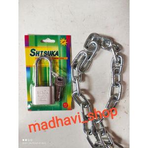 Jual paket rantai besi ukuran 5mm panjang 1meter dan gembok 40mm - Kota ...