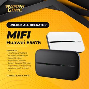 Jual Mifi 4G LTE Huawei e5573 e5576 Portable Modem Wifi 4G All Operator ...