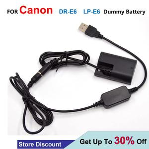 Jual DR-E6 ACK-E6 DC Coupler LP-E6 Dummy Battery + Power Bank 5V USB Cable - Jakarta Barat ...