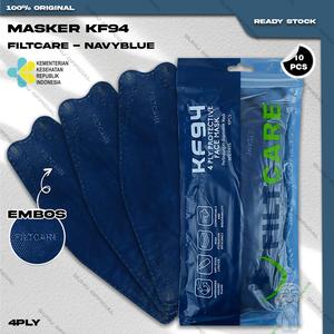 Promo Masker KF94 FILTCARE 4Ply isi 10Pcs Navy Blue Biru Dongker KF 94 ...