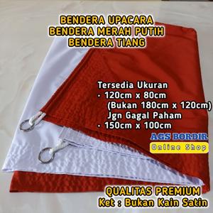 Jual Bendera upacara bendera merah putih latihan uk 120x80 150x100 ...