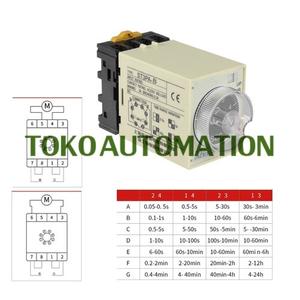 Jual ST3P A - B AB ST3 380V AC On Relay Analogue delay timer + Socket ...