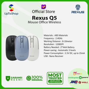 Jual Rexus Mouse Office Wireless Q5 - Black - Kota Bandung ...