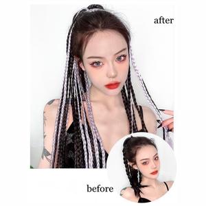 Jual Rambut Palsu Ponytail Panjang Model Kepang Warna Gradasi Gaya Hip ...