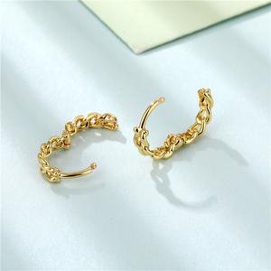 Jual Anting Rantai Twist Bentuk Bulat Warna Gold Silver Untuk Wanita ...