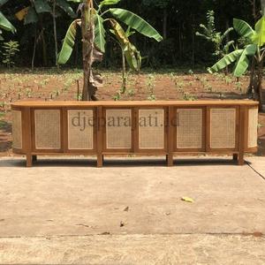 Jual Buffet tv rotan retro kayu jati ukuran 3meter (ukuran bisa custom ...