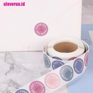 Jual 500 Label Stiker roll Desain Bunga thank you Untuk Scrapbook ...