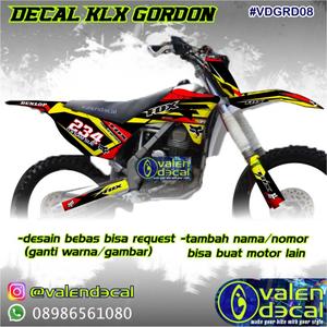 Jual Sticker Striping Decal Klx Gordon Full Body Desain Custom Gratis ...