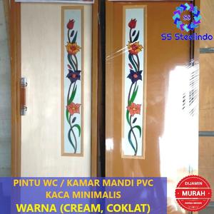 Jual [Ready] Pintu Wc Kamar Mandi Pvc Kaca Minimalis Puso Warna - Cream ...