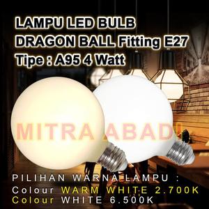 Jual Lampu Bulb LED Edison Dragon Ball Vintage A95 4 Watt/4W Fitting ...
