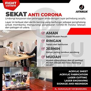 Jual [Ready] Sekat Anti Corona Akrilik Table Divider Meja Kantor ...
