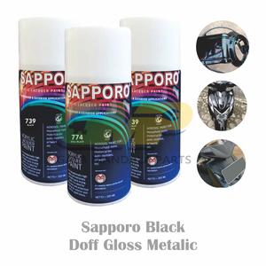 Jual Sapporo BLACK Doff Glossy Metallic Pilox Cat Semprot Aerosol Paint ...