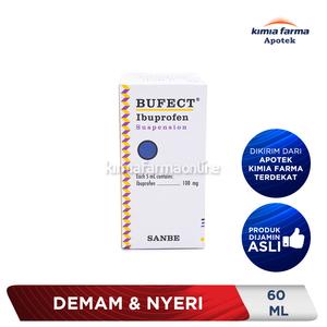 Jual BUFECT SUSPENSI 60 ML / OBAT DEMAM NYERI / KIMIA FARMA - Kab ...