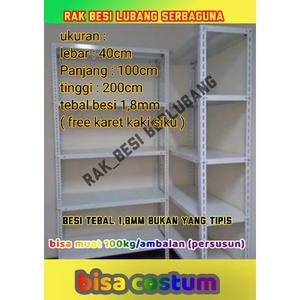 Jual rak besi siku lubang besi sangat tebal kwalitas beban berat 100kg ...