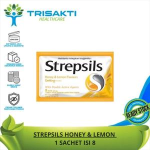 Jual Permen Tenggorokan Strepsils Honey & Lemon Flavour Sachet isi 8 ...