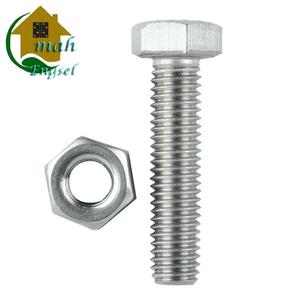 Jual Baut Mur Ukuran 8mm panjang M8 x 80-150mm White Mur segi 6 (10 pcs ...