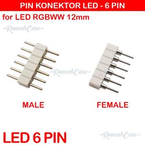 Jual Soket 6 Pin Male Female Smart LED strip konektor Fantech BARDI ...
