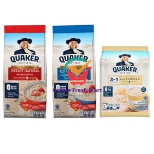 Jual QUAKER Instant Oatmeal merah original quick cook biru 3in1 vanila ...
