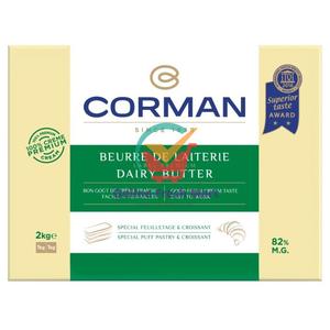 Jual Corman Butter Sheet 82% Fat untuk Puff Pastry, Croissant [Ori 2 kg ...