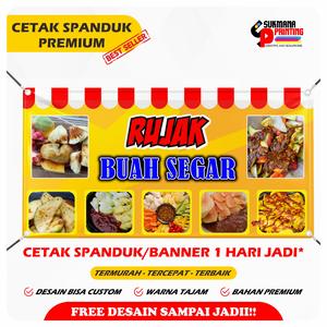 Promo CETAK SPANDUK BANNER JUALAN RUJAK BUAH SEGAR MURAH - 150 x 60 CM ...