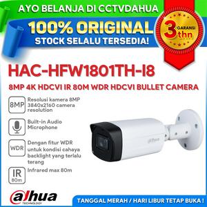 Promo HAC-HFW1801TH-I8 DAHUA 8MP 4K HDCVI IR 80M WDR HDCVI BULLET ...