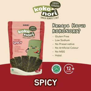 Jual Koko Nori Crispy Seaweed - Spicy (Snack Rumput Laut by Kokobi ...