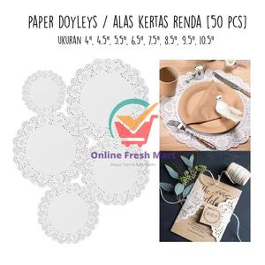Jual Paper Doyleys / White Lace Paper / Alas Kertas Renda [50 pcs] - 5. ...
