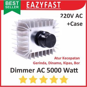 Jual Dimmer 220V AC 5000 W Watt Potensio Kecepatan SCR PWM Dimer PLN ...