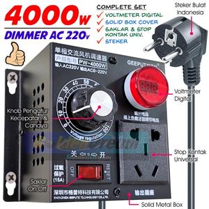 Jual Complete Dimmer AC 4000W Lampu Motor Gerinda Bor Kipas 220v Dimer ...