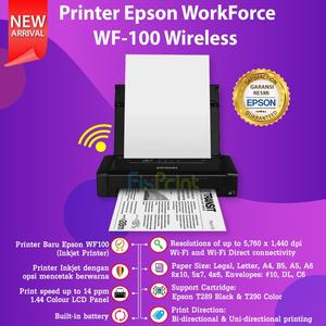 Jual Printer Epson InkJet WorkForce WF100 WF-100 Wireless Resmi Print ...