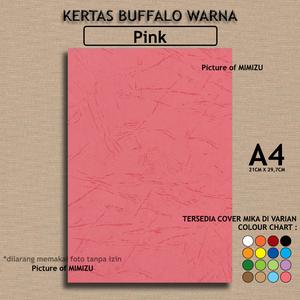 Jual Kertas Buffalo A4 MERAH MUDA PINK Corak Embos Cover JILID SAMPUL ...