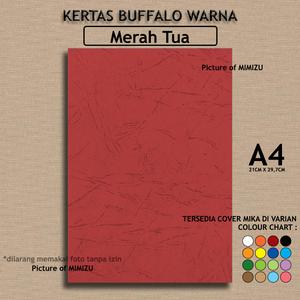 Jual Kertas Buffalo A4 MERAH TUA Corak Embos Cover JILID SAMPUL ...