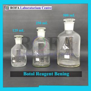Jual Botol Reagen Kaca Bening / Botol Larutan Cairan Bahan Kimia 250 mL ...