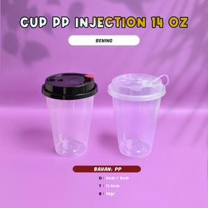 Jual Cup PP Injection 14 OZ - Cup Kopi Injection - 1 Slop - 25 Pcs ...