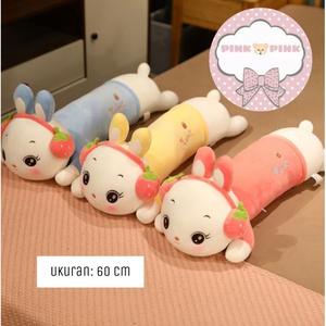 Promo Guling Rabbit Bunny Pakai Bando Strawberry Boneka kelinci Ukuran ...