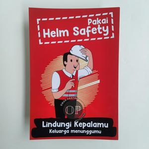 Jual Poster Pakai Helm Safety - Poster K3 - Safety First - Kab. Magetan ...
