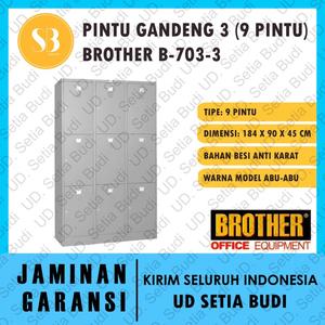 Jual Loker Pintu Lemari Locker (9 Pintu) Brother B-703-3 READY ...