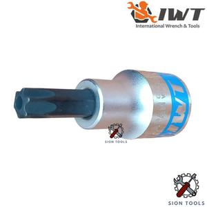 Jual IWT 1/2 INCH STAR BIT SOCKET LUBANG T50 / TORX BIT SOCKET LUBANG ...