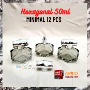 Jual BOTOL PARFUM HEXAGONAL 50ML DRAT PUTAR - BOTOL PARFUM KOSONG 50ML ...