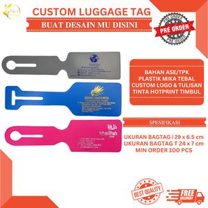Jual MIN 100 PCS CUSTOM LUGGAGE TAG / TANDA PENGENAL KOPER / NAME TAG ...