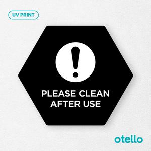 Jual Please Clean After Use Signage Board Akrilik Tempel Dinding Papan ...