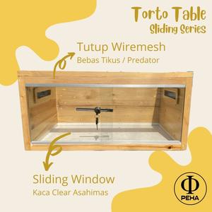 Jual Torto Table Jati Belanda Natural Melamin - Kandang Kura Sliding ...