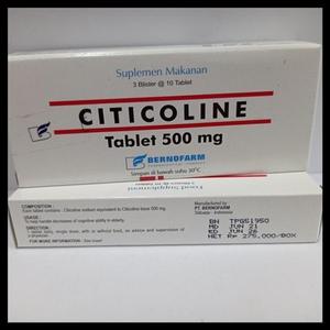 Jual CITICOLINE 500 MG BERNOFARM SUPLEMEN MAKANAN BOX 30 TABLET mk1203 ...